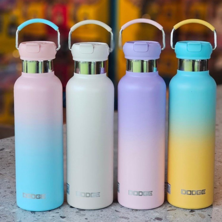 DODGE สแตนเลส304 สีทูโทน ขนาด 770ml. ขวดน้ำทรงกระบอก มีหลอดดูด มีหูหิ้ว | Shopee Thailand