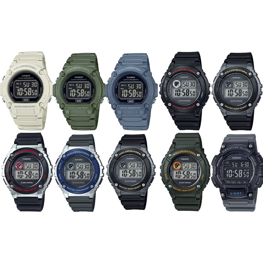 Casioแท้ รุ่น W-216H W-219HC W-219H W219H W-736H นาฬิกาผู้ชาย/ผู้หญิง ...