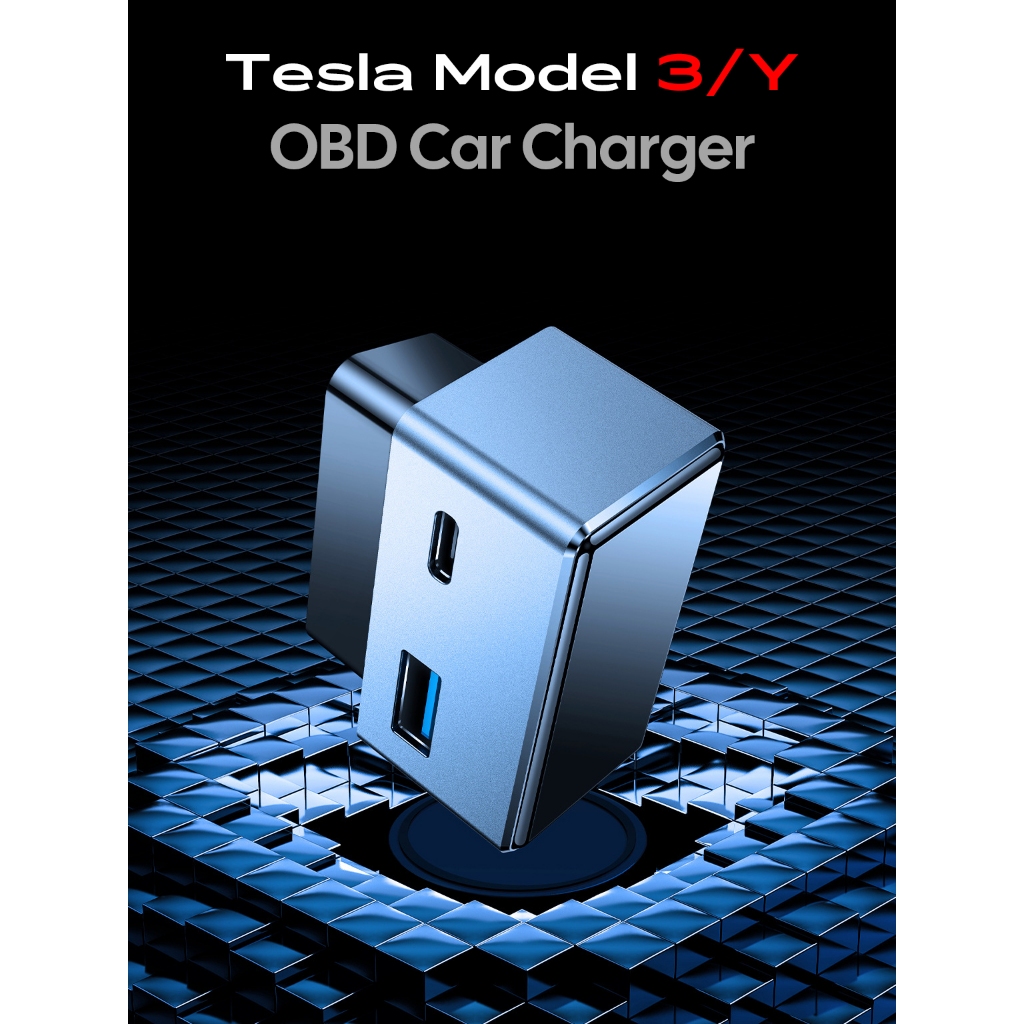 Tesla OBD พอร์ท USBฮับ รุ่นใหม่อัพเกรด Fast charge รองรับ Type C และ ...