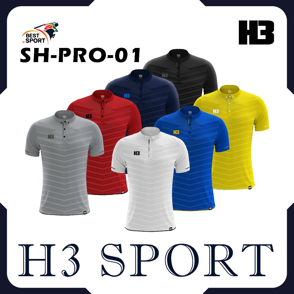 เสื้อโปโลกีฬา เสื้อโปโลเอชทรี H3 SPORT รุ่น SH PRO 01 ของแท้100% | Shopee Thailand