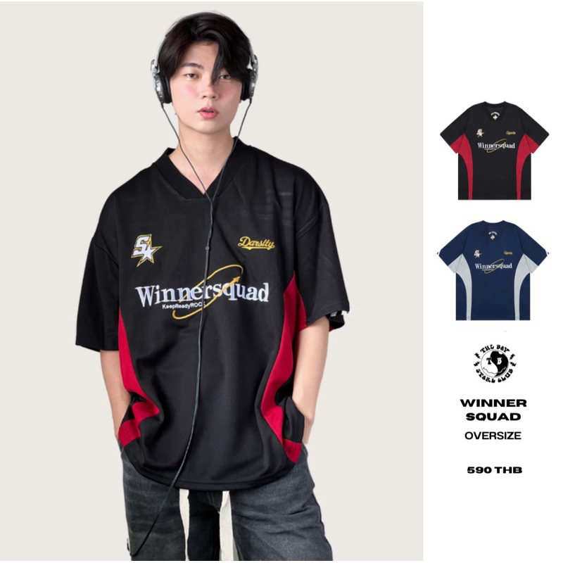THEBOY-WINNER SQUAD เสื้อสไตล์สปอร์ตทรงโอเวอร์ไซซ์ | Shopee Thailand