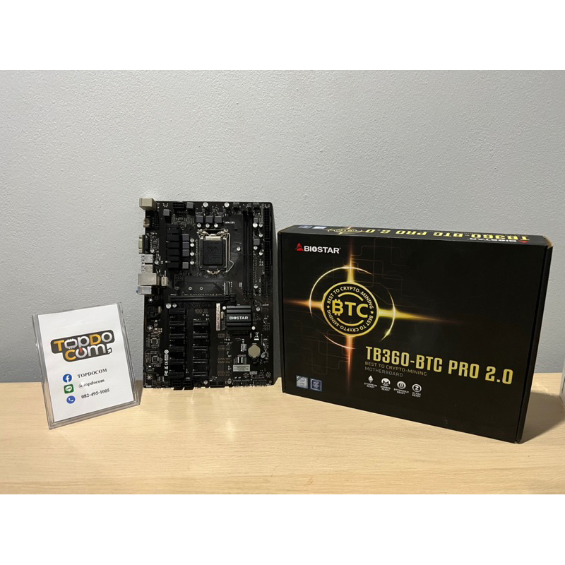 Biostar Mainboard TB360-BTC PRO 2.0 LGA 1151 V.2 เจน8-9 ใส่การ์ดได้12ใบ (สินค้ามือสอง) | Shopee ...
