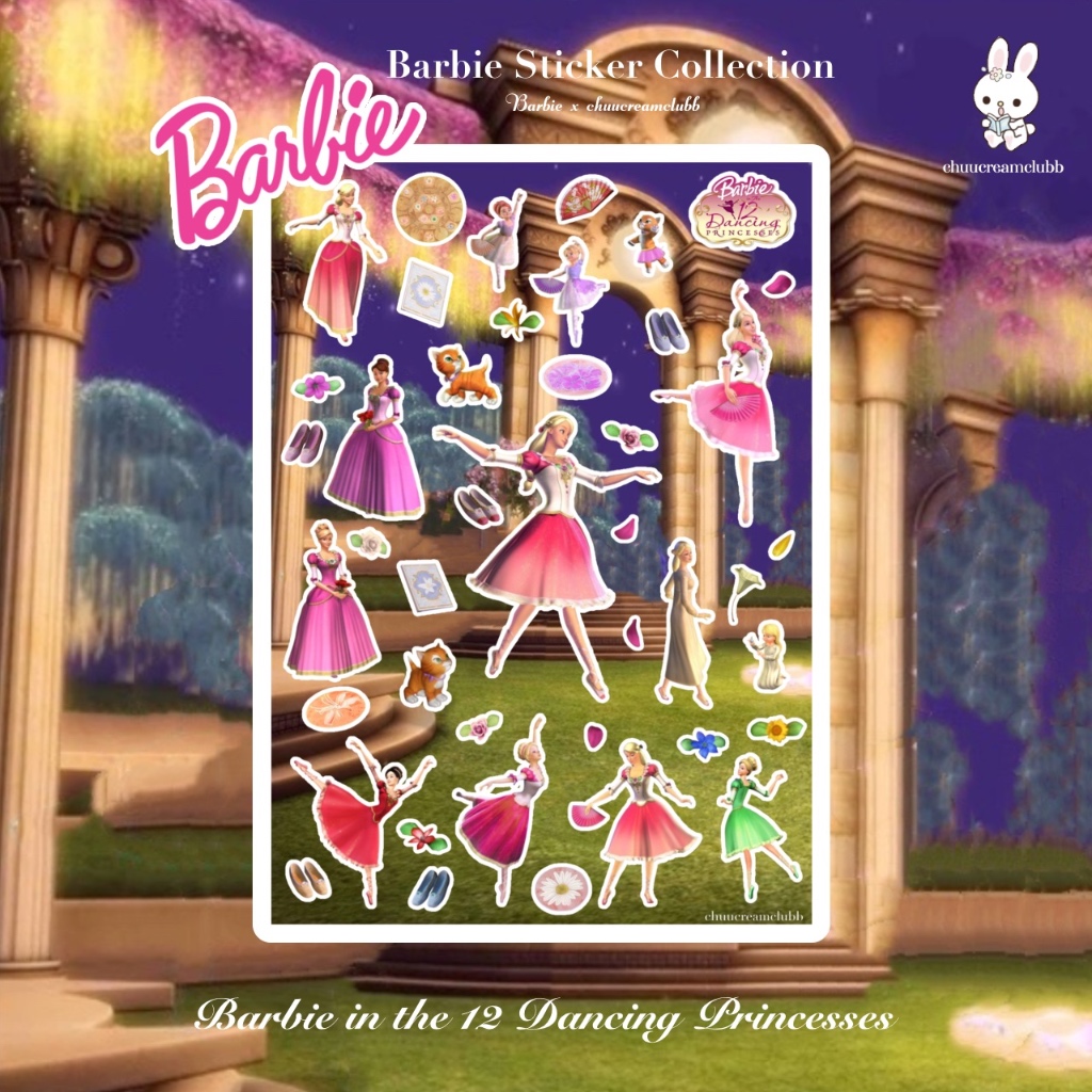 Barbie Sticker Collection สติ๊กเกอร์บาร์บี้ (Barbie in the 12 Dancing ...