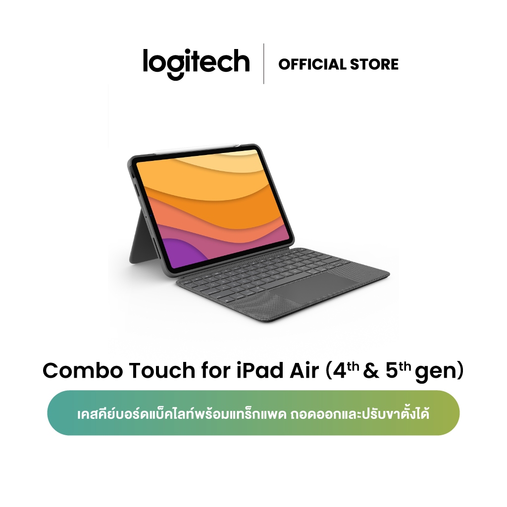 Logitech Combo Touch Keyboard Case with Trackpad for iPad ( Air Gen 4-5 ...