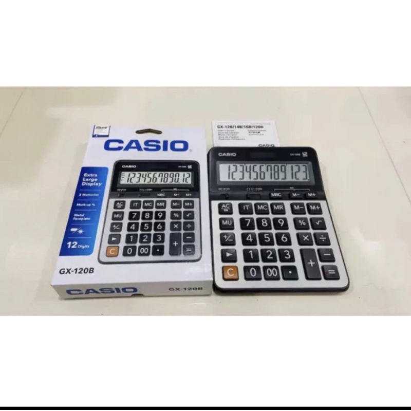 Casio เครื่องคิดเลข รุ่น GX-120B แบบตั้งโต๊ะ 12หลัก สีเงิน ประกัน 2 ปี ...