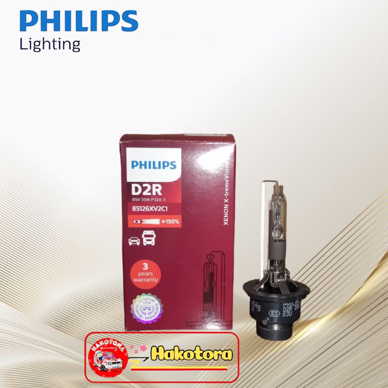 หลอดไฟหน้า HID PHILIPS Xenon ค่าแสง 4800K ความสว่าง +150% 35W ขั้ว D1S D2S D3S D4S D2R ประกัน 3 ...