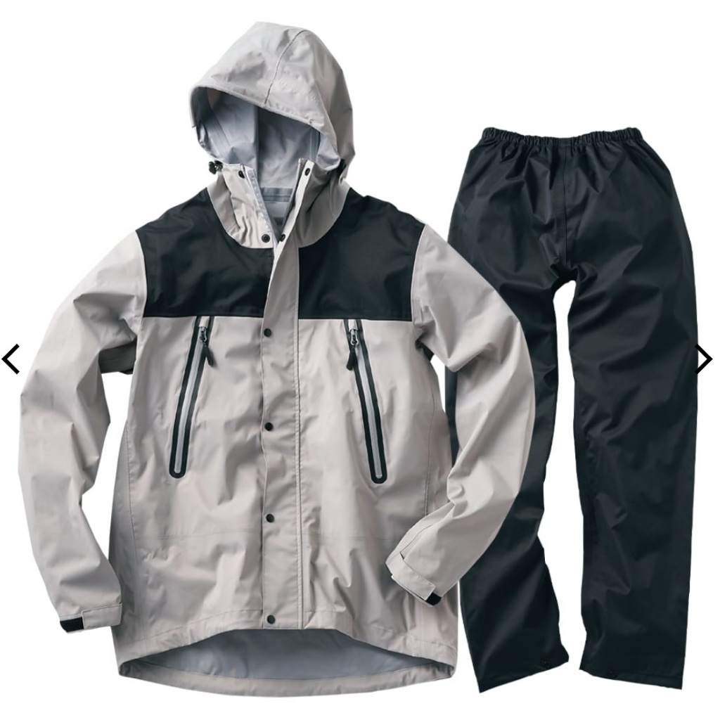 WORKMAN 3 layer breathable stretch rain suit color silver gray, red ...