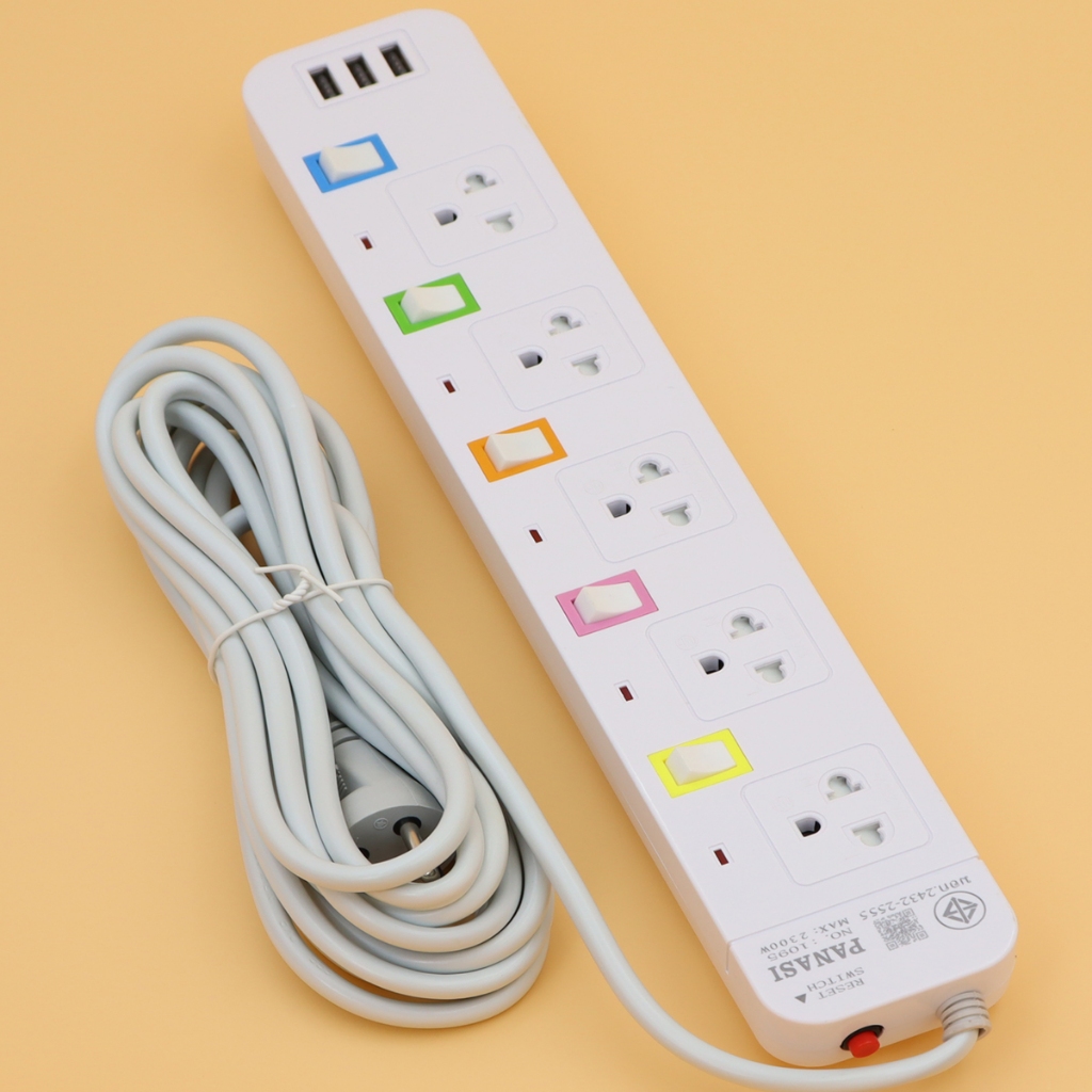 [ลูกค้าใหม่ 1 บาท ]ปลั๊กไฟ PANASI PAE204 PAE205 PAE206 2300W PN1093U ...