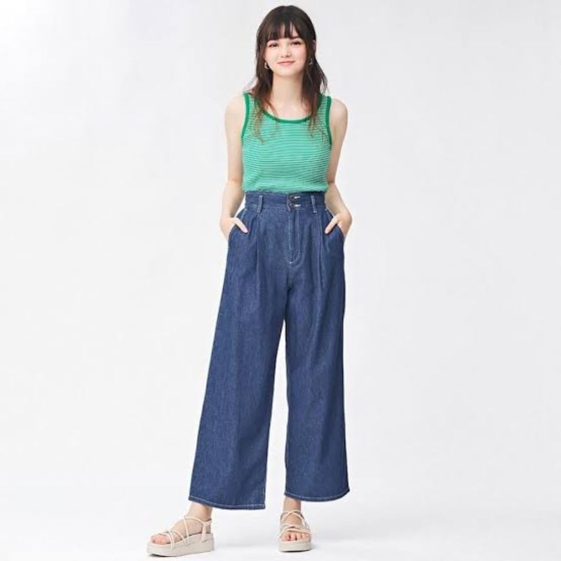 กางเกงยีนส์มือสอง แบรนด์ GU (A3) | Shopee Thailand