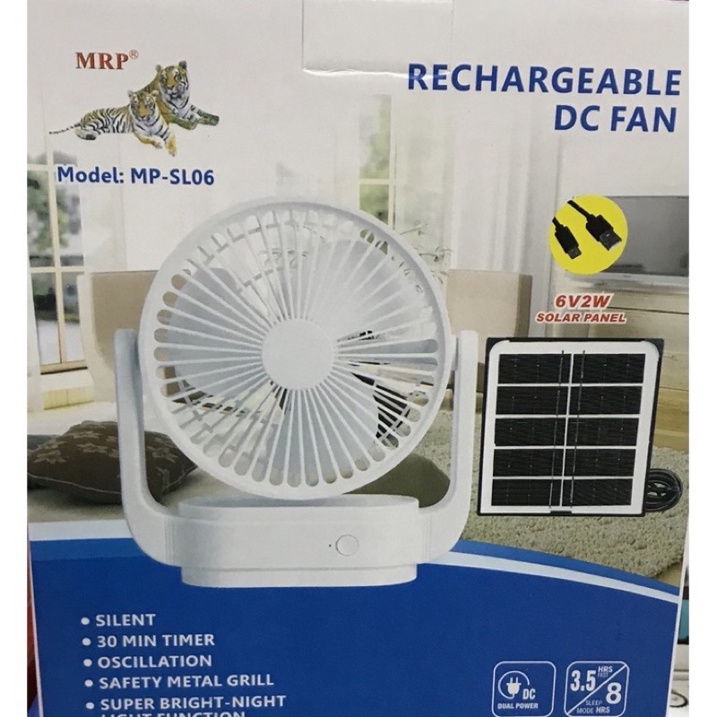พัดลมพลังงานแสงอาทิตย์ รุ่น MP- SL06 | Shopee Thailand