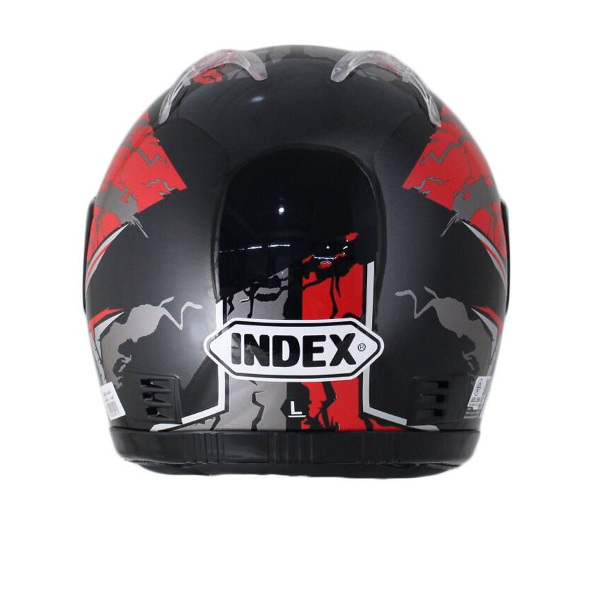 อินเด็กซ์ หมวกกันน็อคเต็มใบ ลายดำ รุ่น 101 คละลาย INDEX FULL FACE ...