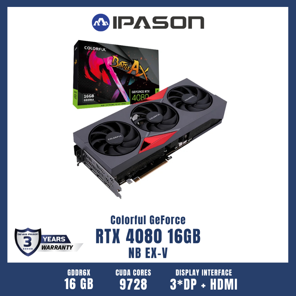 COLORFUL GPU (การ์ดจอ) GeForce RTX 4080 16GB NB EX-V รับประกัน 3 ปี โดย ...