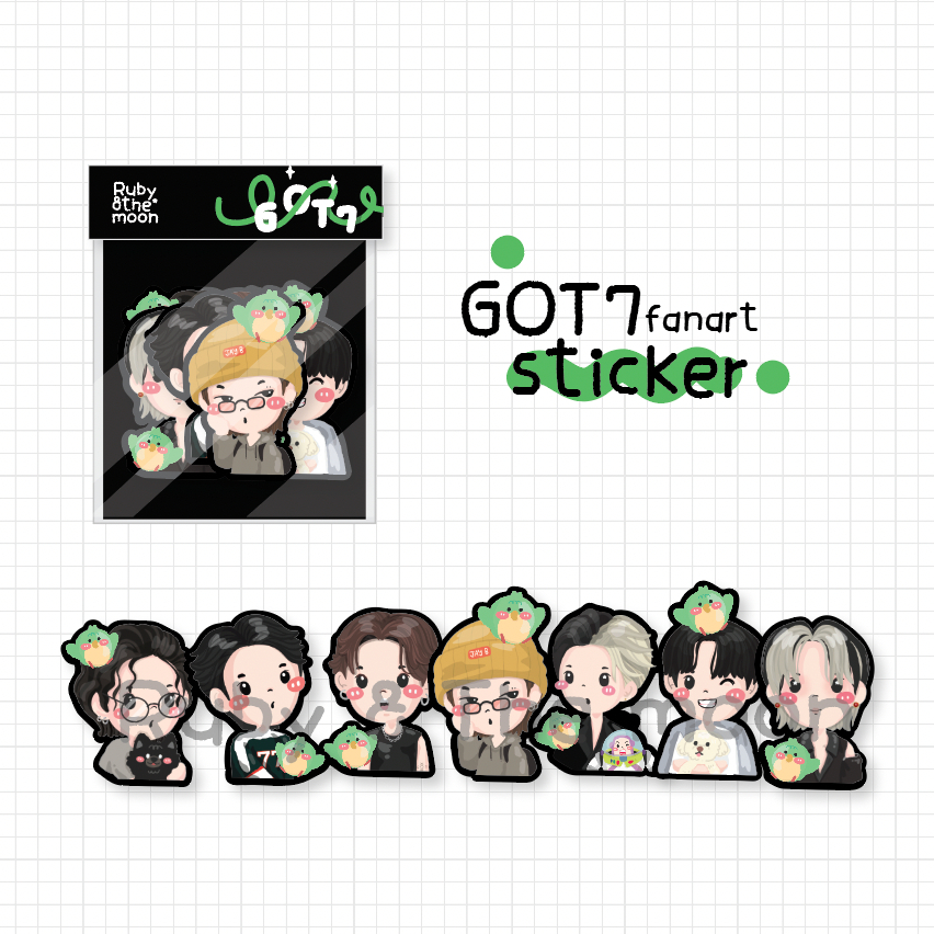 GOT7 sticker set 💜 : GOT7 fanart สติกเกอร์ลาย got7 น่ารักมาฮับ | Shopee Thailand