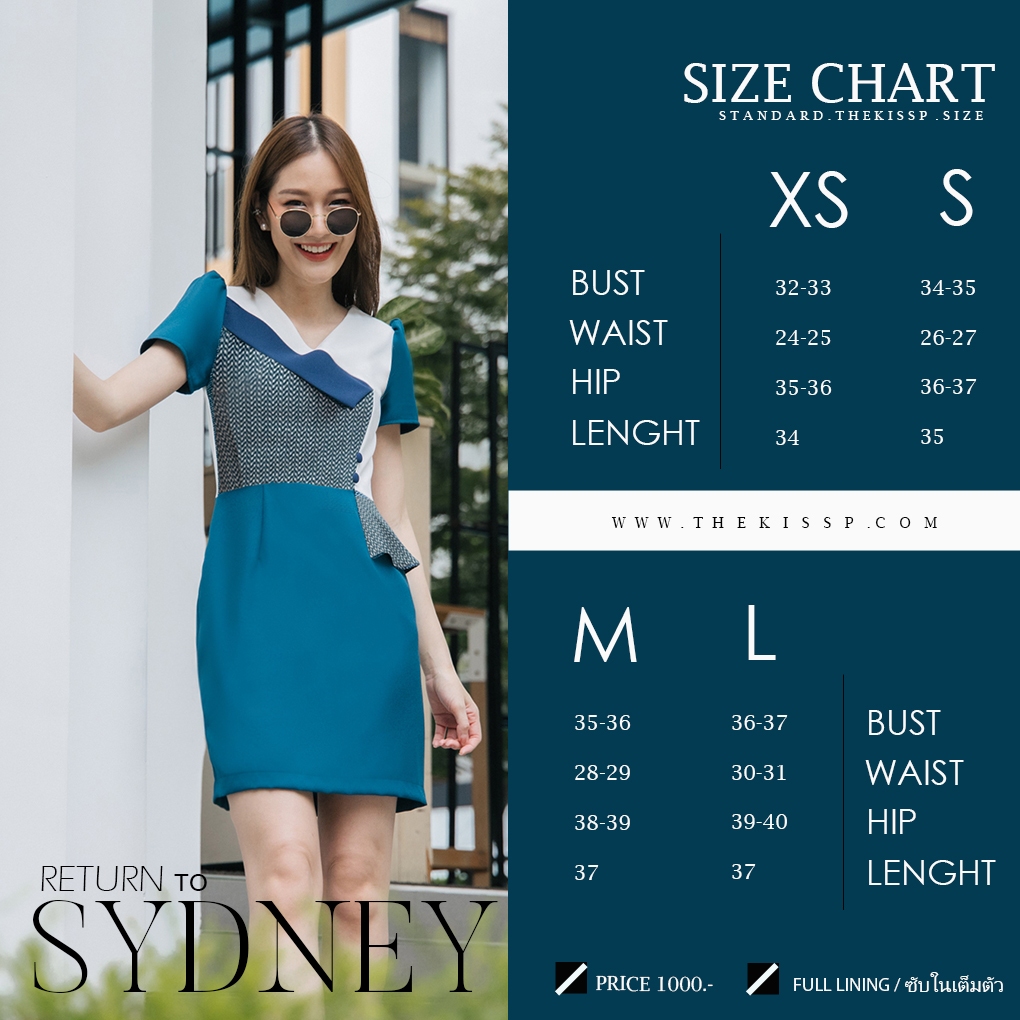 SYDNEY RETURN' dress ( special signature KISSP.) | Shopee Thailand