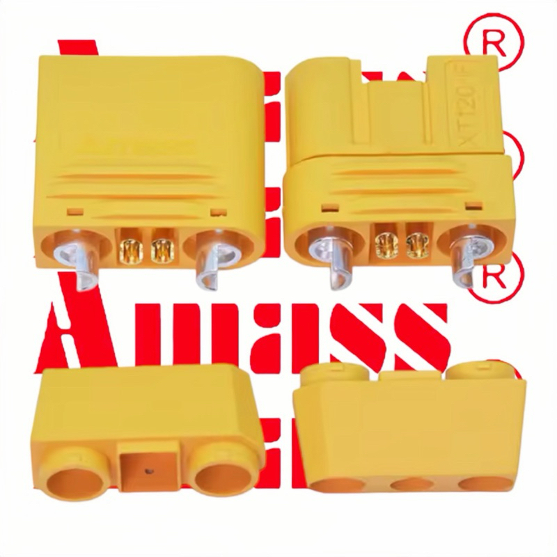 #Amass XT120 [แท้ปั้มAmass] 60A ขนาดใหญ่ Lipo Batterys Connector (1คู่) ปลั๊กพร้อมสัญญาณสำหรับ ...