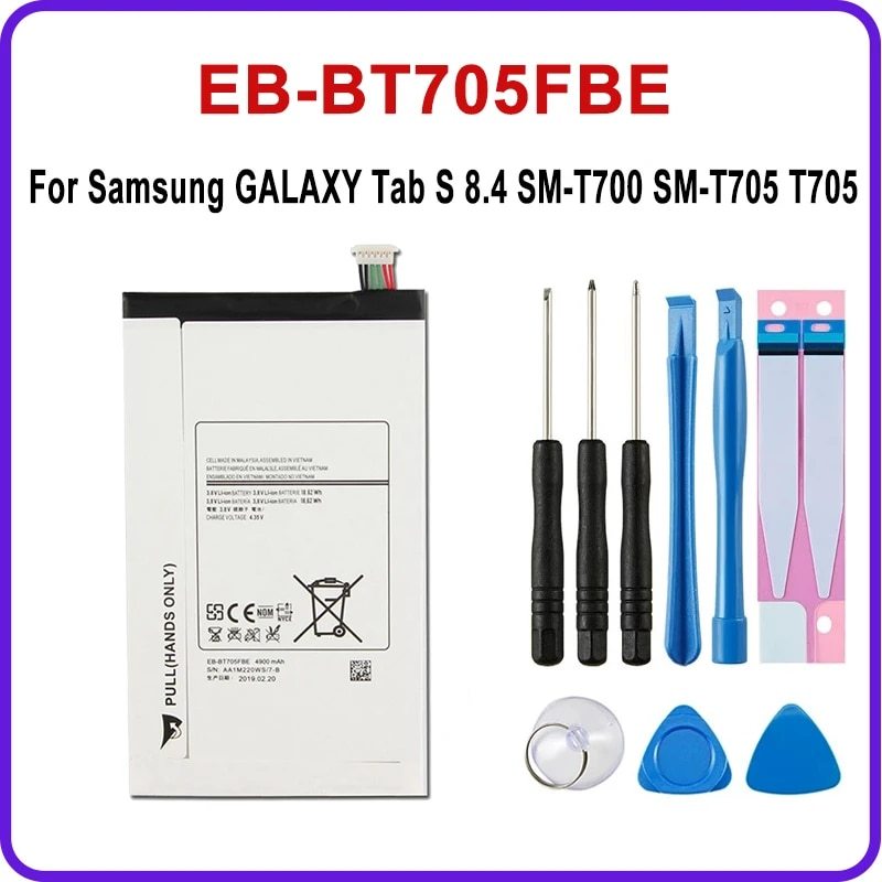 แบตเตอรี่ EB-BT705FBC EB-BT705FBE แบตเตอรี่แท็บเล็ตสำหรับ Samsung Galaxy Tab S 8.4 SM-T700 SM ...
