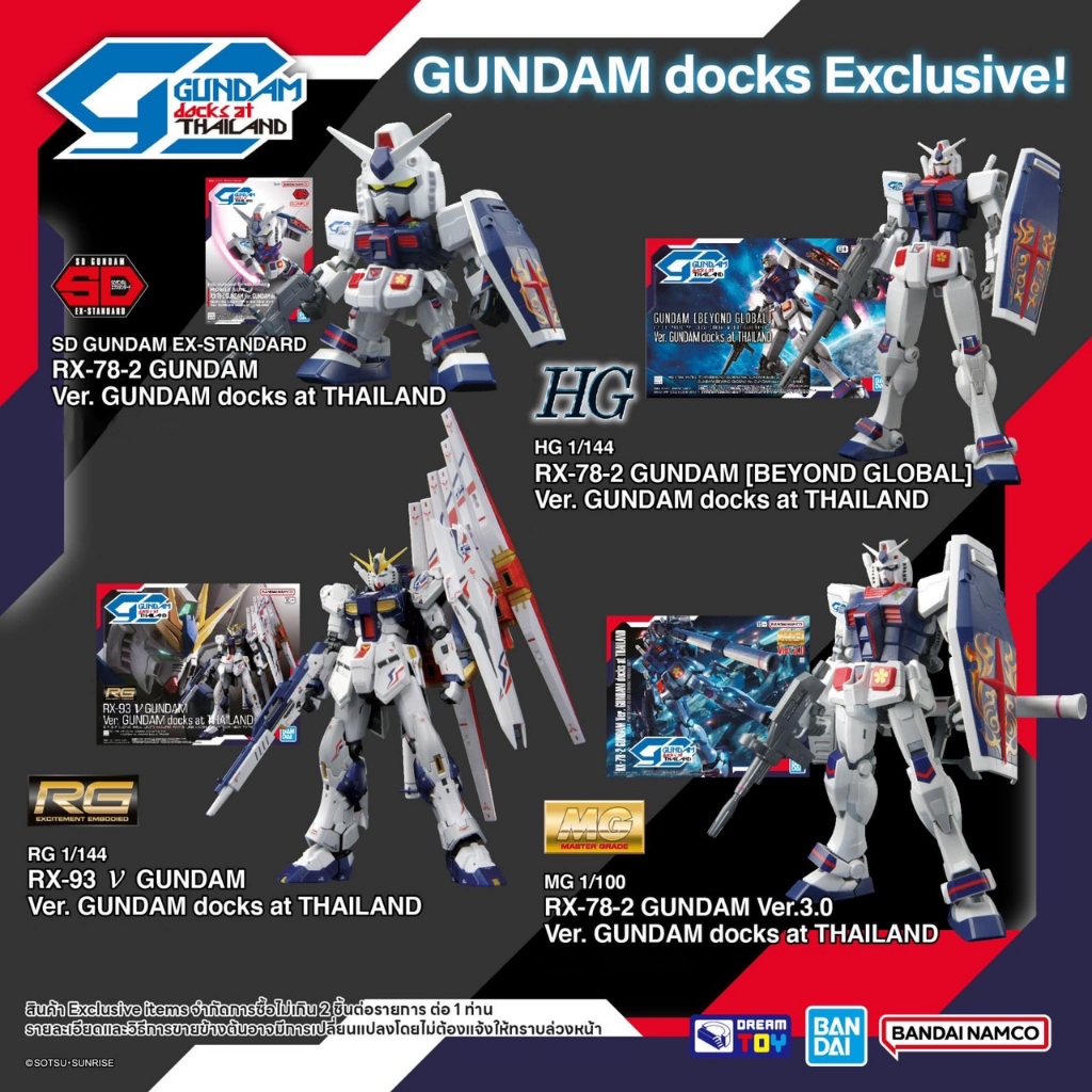 Bandai GUNDAM docks at THAILAND Limited Gundam | Shopee Thailand