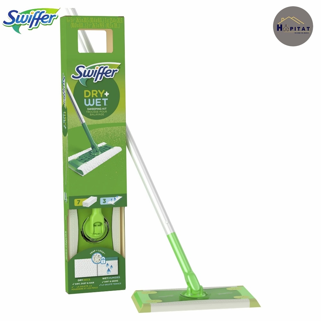 {Swiffer®} Dry + Wet Starter Kit, Sweep and Mop 7 Dry 3 Wet อุปกรณ์ทำ ...