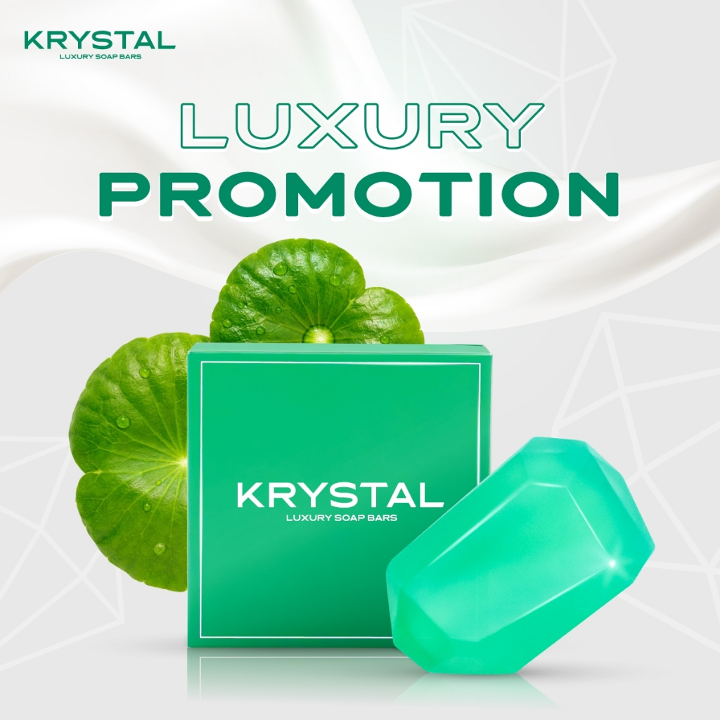 KRYSTAL LUXURY SOAP BAR สบู่คริสตัล สูตรอ่อนโยน 1 ก้อน ปราศจากซิลิโคน ...