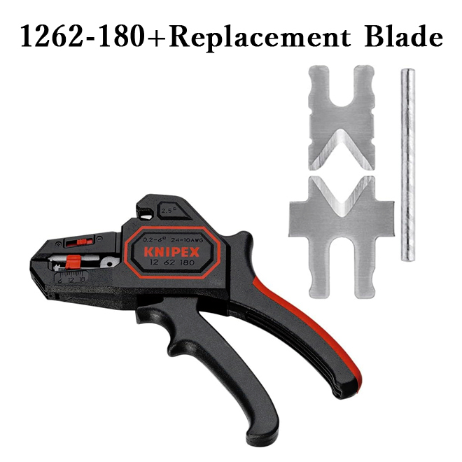 KNIPEX 12 62 180 คีมปอกสายไฟ Automatic Insulation Strippet 1262180 ...