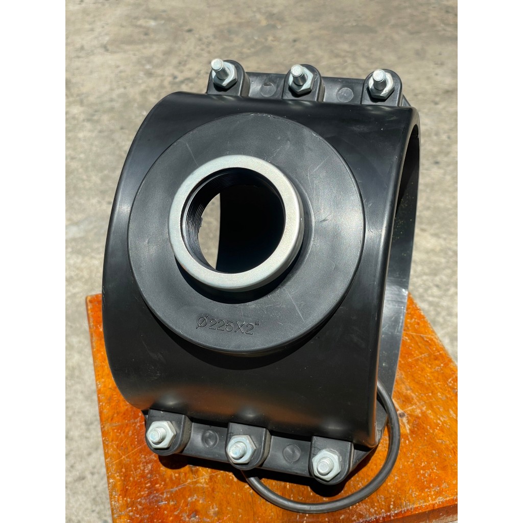 PE แคล้มรัดแยก ออกด้านเดียว ขนาด 225mm. Saddle Clamp PE แคล้มป์รัดแยกPE ...