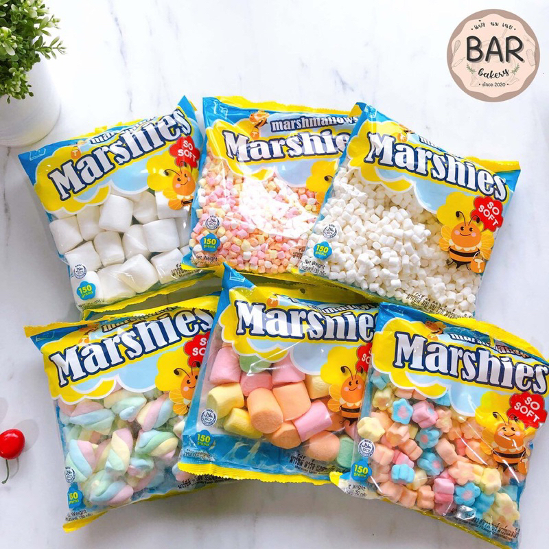 Marshies marshmallows มาร์ชเมลโลว์ หลายแบบ หลายขนาด พร้อมส่ง | Shopee ...