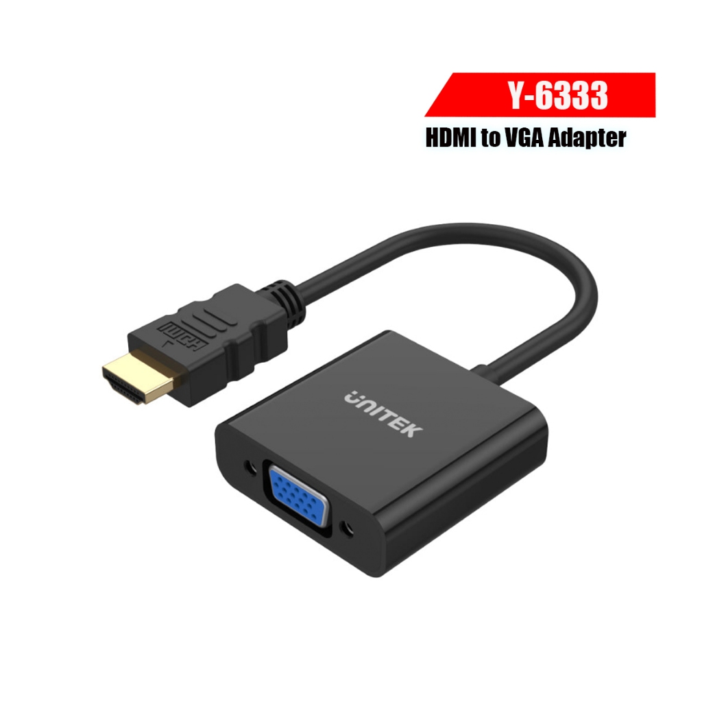 Unitek Y-6333 อแดปเตอร์แปลง HDMI to VGA 1080p Full HD | Shopee Thailand
