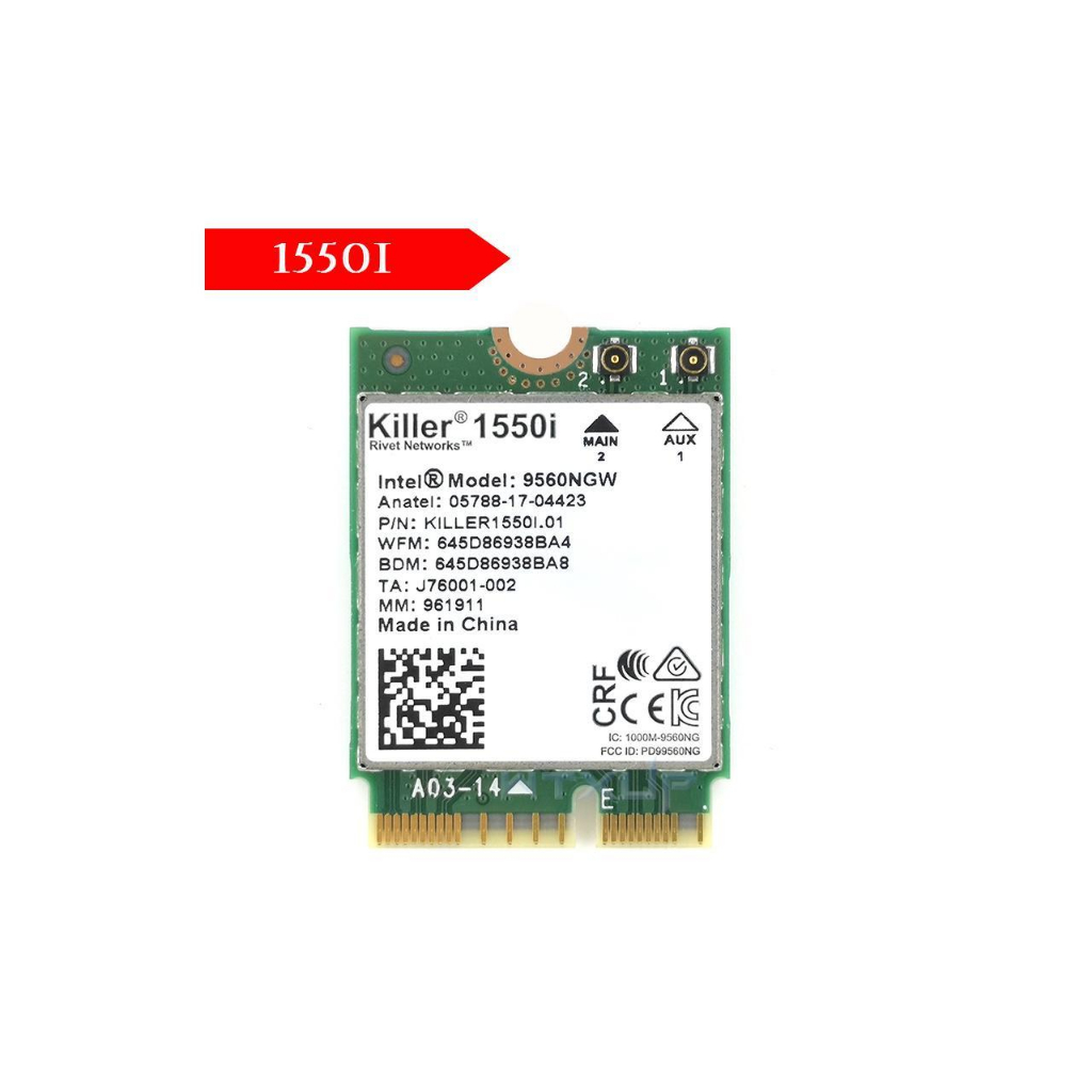 กดสั่งแล้วรอ10วัน Killer 1550i Intel Dual Band Wireless-AC 9560 ...