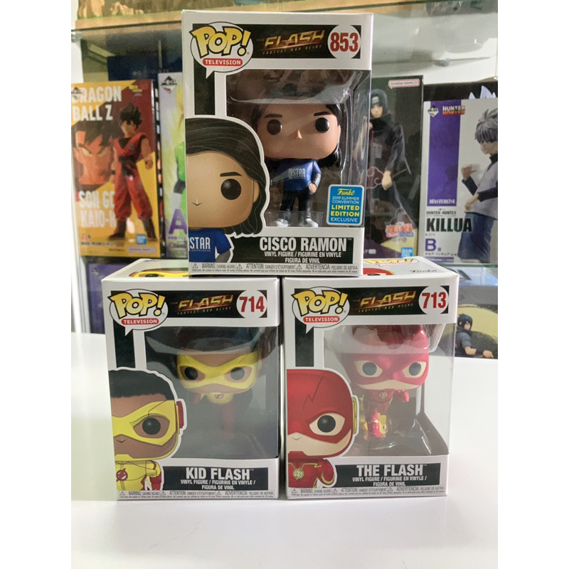 Funko Pop The Flash Cisco 853 (Limited), The Flash 713, Kid Flash 714 ...