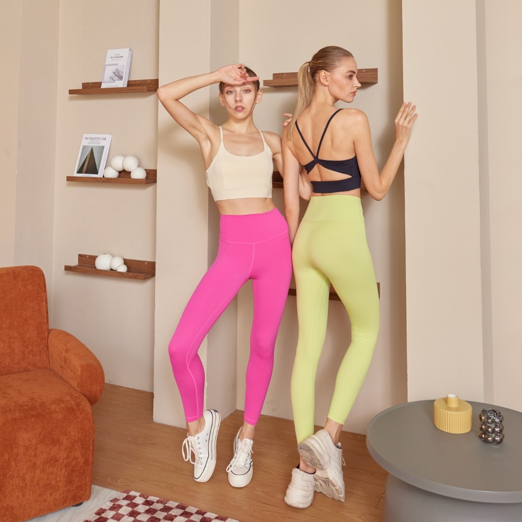 Penny Activewear กางเกงออกกำลังกายเอวสูง พิเศษ รุ่น Neon Leggings กางเกงโยคะขายาว9ส่วน กางเกง ...