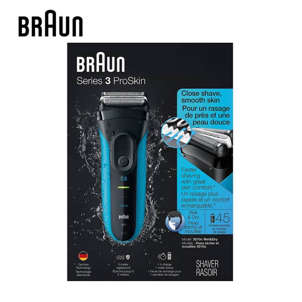 Braun Series 3 3010S/310S เครื่องโกนหนวดไฟฟ้า(ของแท้พร้อมส่ง) รองรับแบบเปียก และแห้ง ชาร์จเร็ว 5 ...
