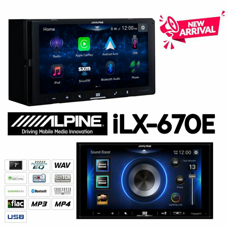 ALPINE iLX-W670E เครื่องเล่นขนาด 2 ดิน มาตราฐานสูง สำหรับนักเล่นเน้น ...