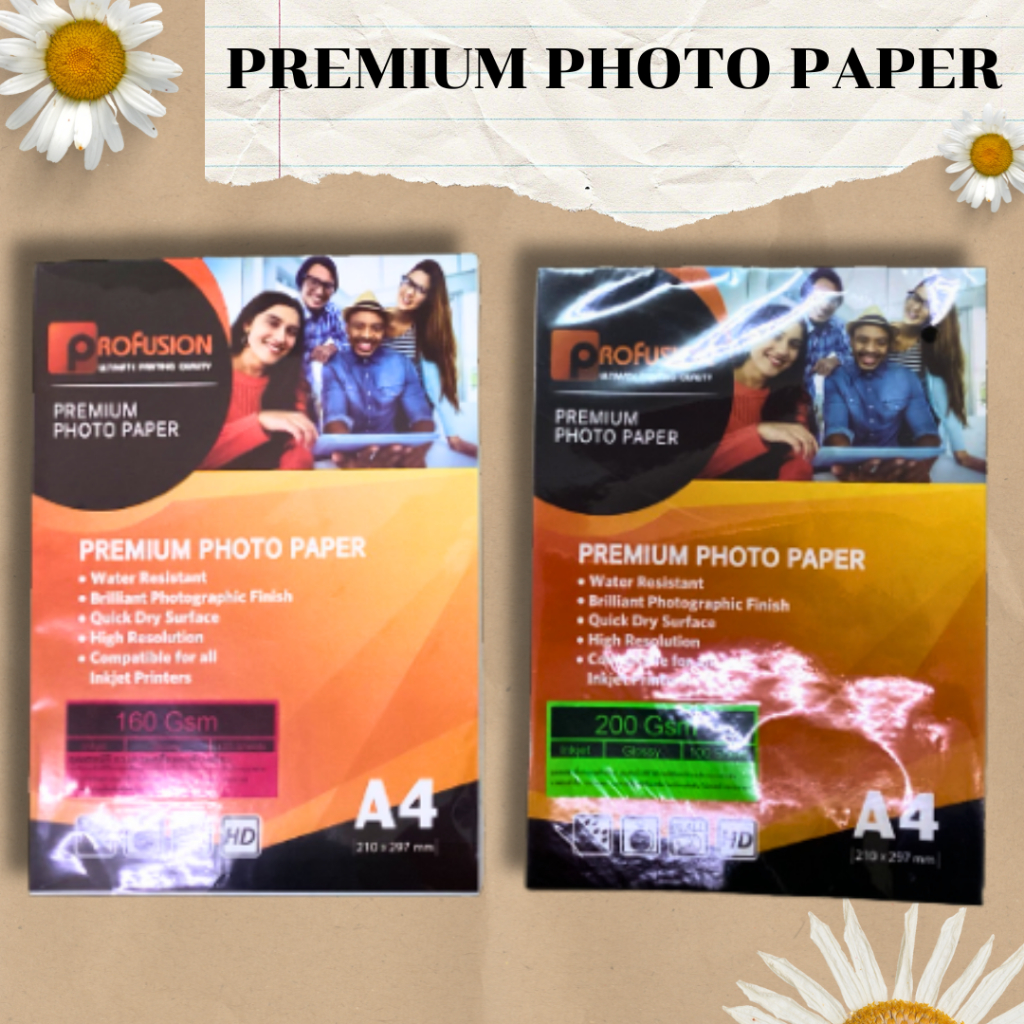 Profusion Premium photo paper กระดาษโฟโต้ กระดาษพิมพ์ภาพถ่าย ขนาด A4 ...
