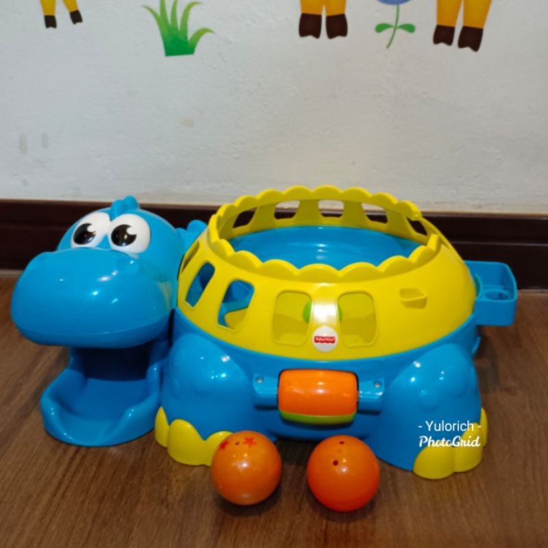 #มือ2# ไดโนเสาร์หยอดบอล Fisher-Price Go Baby Go Poppity Pop Musical ...