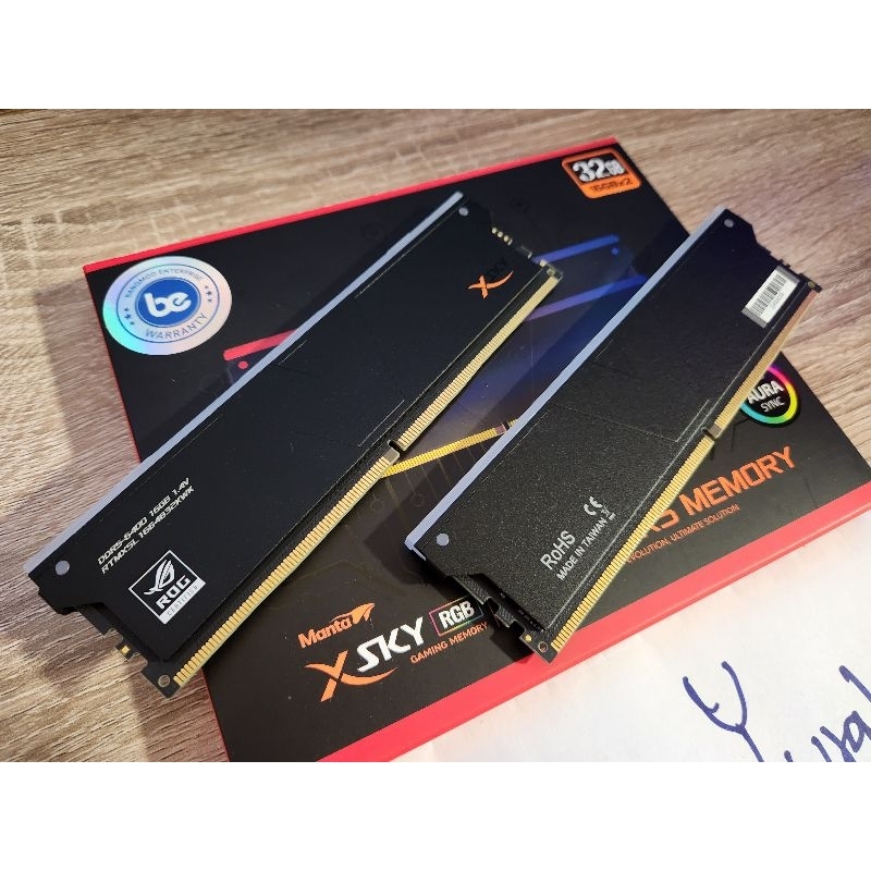 V-Color Manta XSky RGB ROG Certified 32GB (16GBx2) DDR5 Bus 6400MHz Jet ...