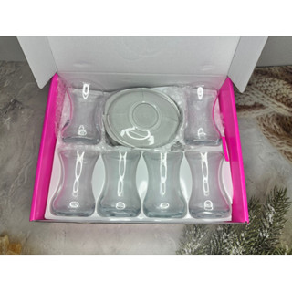 Lav Demet 12 Pieces Tea Set / แก้วชาตุรกีทรงดอกทิวลิป 6 ชุด | Shopee ...