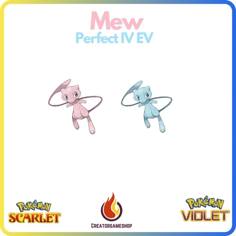 Pokemon Scarlet and Violet Mew // Shiny Mew | Shopee Thailand