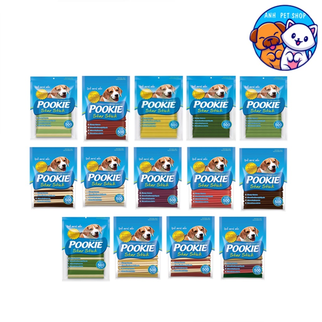 Pookie Star Stick ขนมขัดฟันสุนัขรูปทรง 5 แฉก เหมาะสำหรับขัดลดการเกิด ...