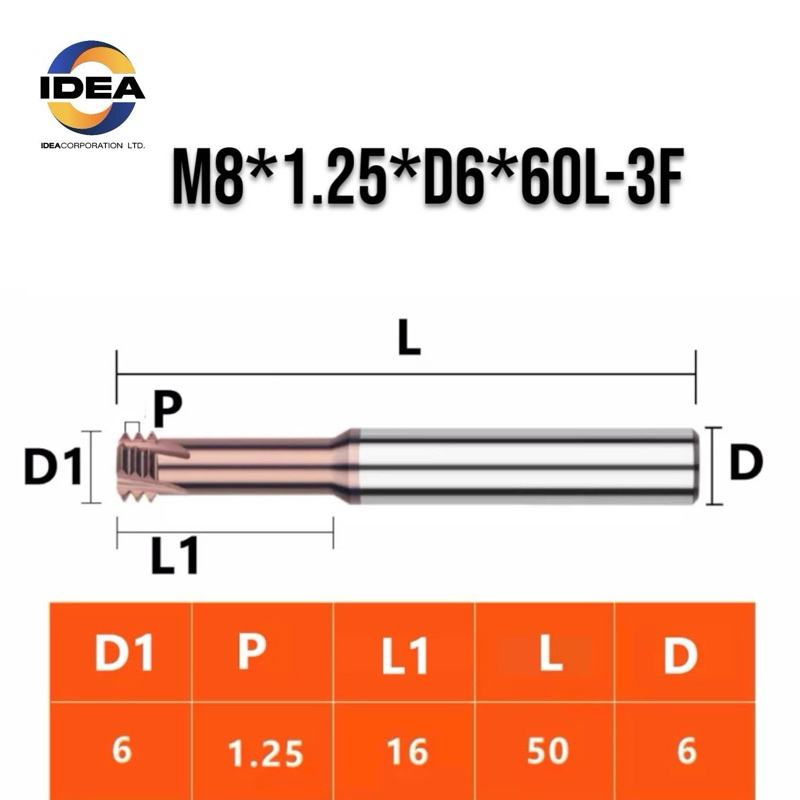 ดอกกัดเกลียวคาร์ไบด์ต๊าปคาร์ไบด์ - Internal Thread Milling with Solid Carbide Endmill | Shopee ...