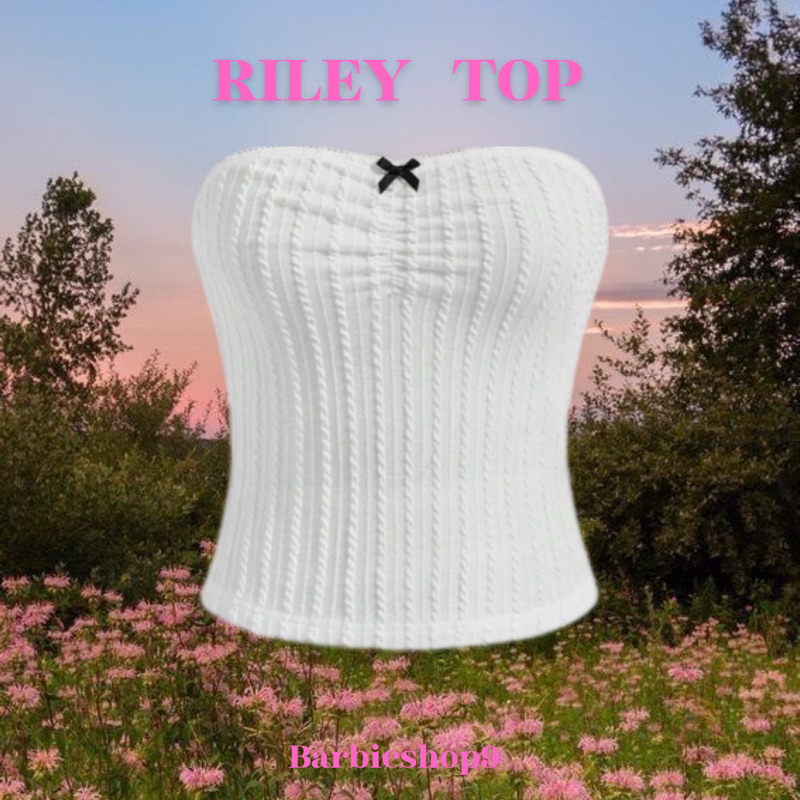 RILEY TOP | เกาะอก เสื้อสไตล์สาวเวียดนาม ครอป🍯🍿 | Shopee Thailand