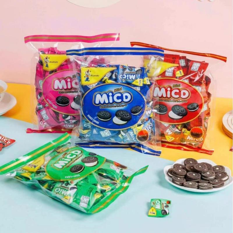 ขนมคุกกี้สอดไส้ โอริโอ้ Sandwich cookie MICO TINY คุกกี้สอดไส้ครีม บาง ...