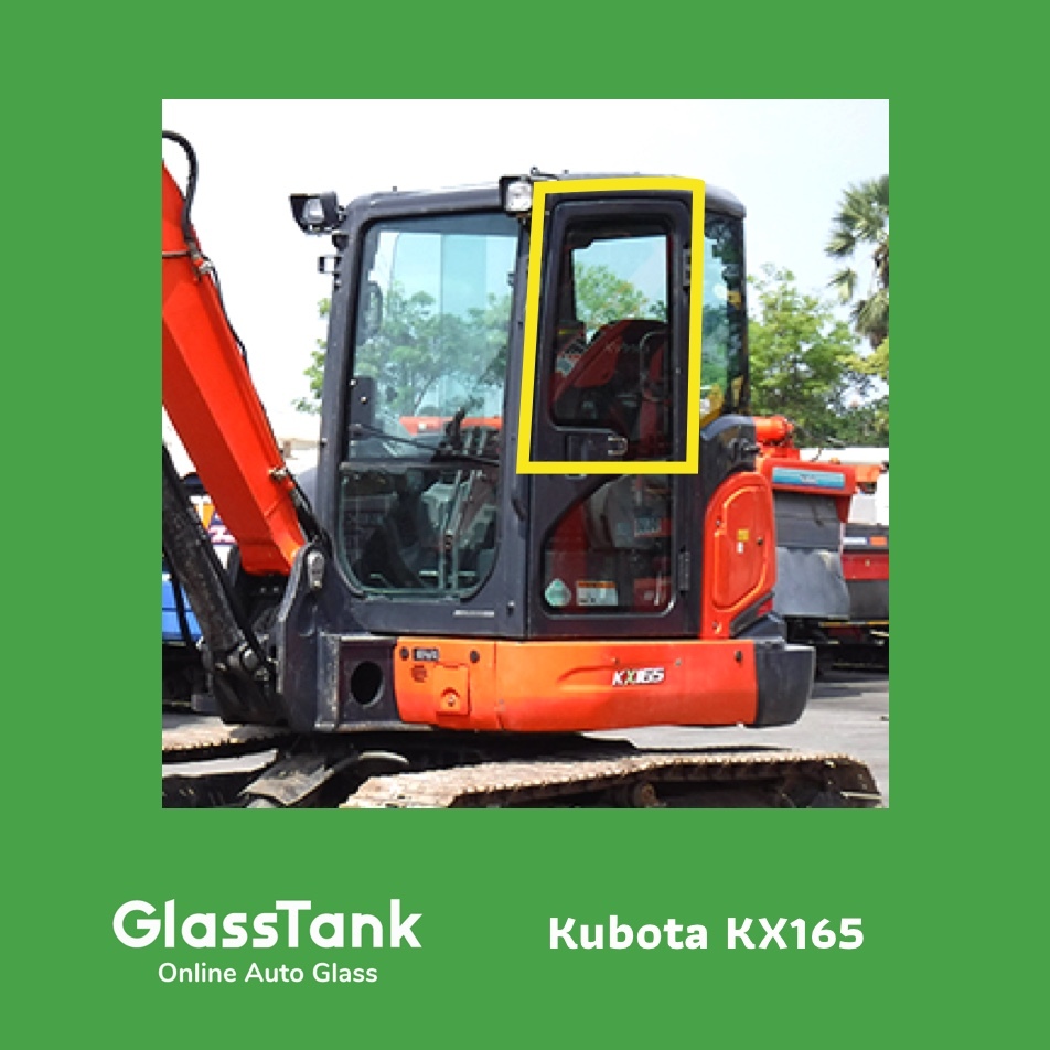 กระจกบานประตูแผ่นบน คูโบต้า Kubota KX165 กระจกแม็คโคร | Shopee Thailand