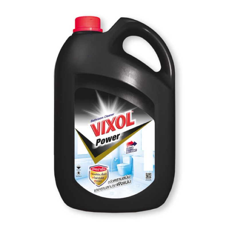 VIXOL วิกซอล น้ำยาล้างห้องน้ำ พาวเวอร์ สีดำ 3500 มล. | Shopee Thailand