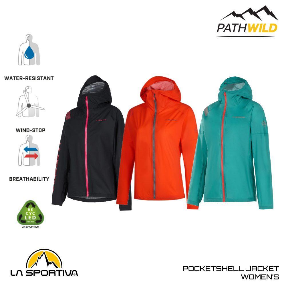 เสื้อแจ็คเก็ตกันฝน LA SPORTIVA POCKETSHELL JACKET WOMEN’S สำหรับวิ่ง ...