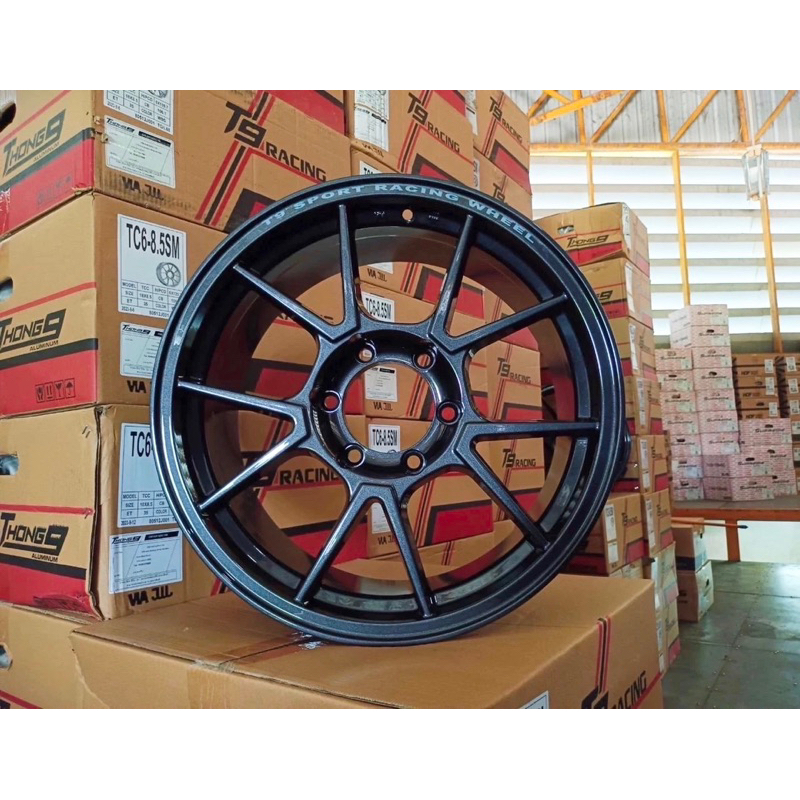 แม็ก TC005 ขอบ 18 สีเทากันเข้ม 5/6 รู (4วง) | Shopee Thailand