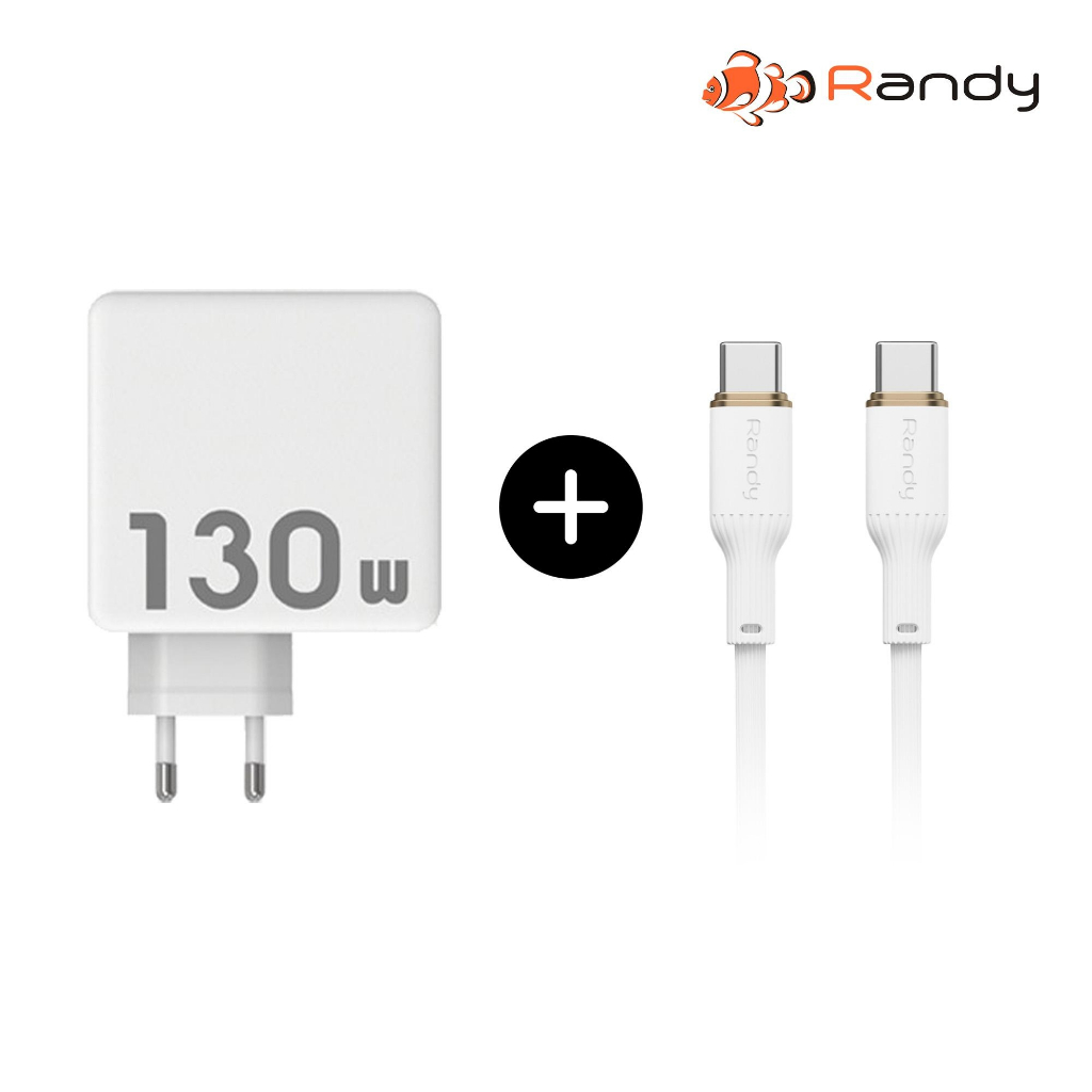 Randy หัวชาร์จมือถือ อะแดปเตอร์ชาร์จเร็ว 130W Power Delivery Fast ...