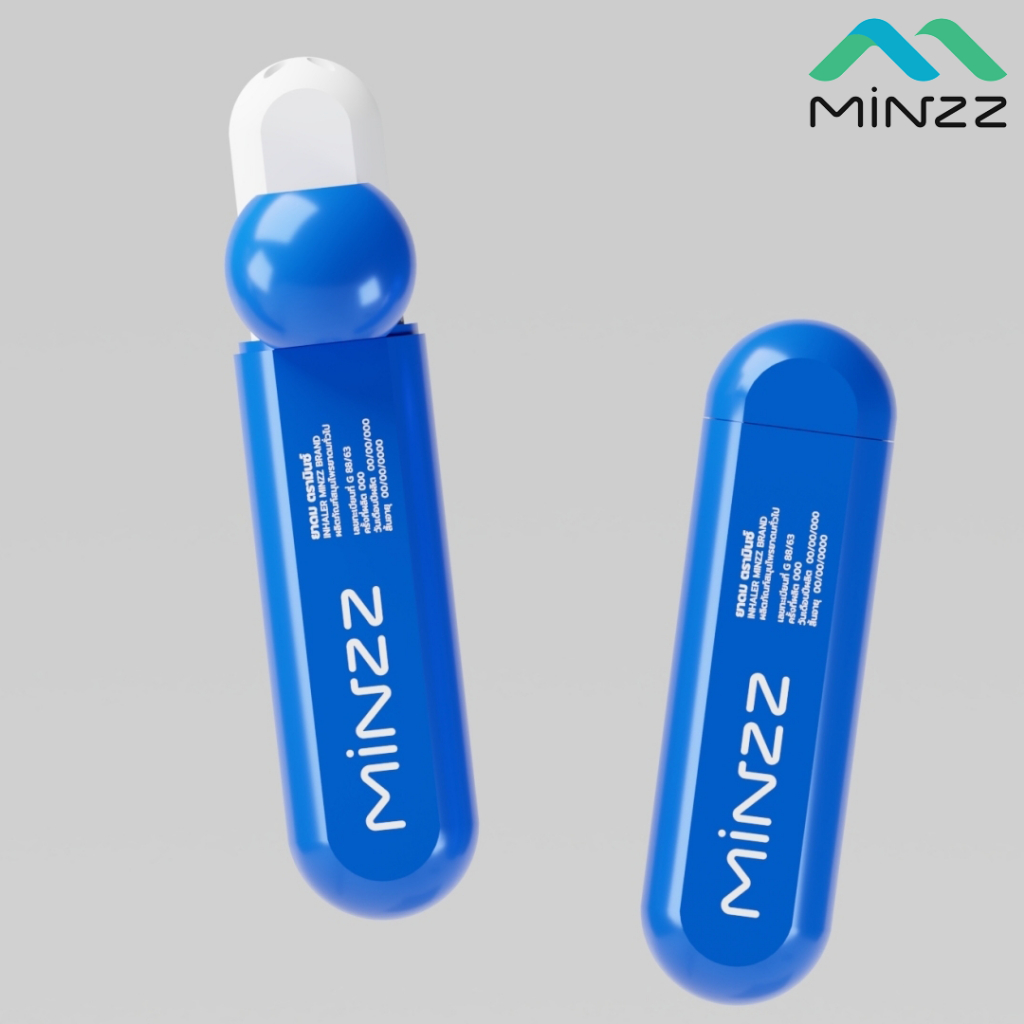 ยาดม MINZZ มินซ์ สีน้ำเงิน OCEANWAVE กลิ่นดอกไม้ หอมชื่นใจ ชนิดพกพา ...