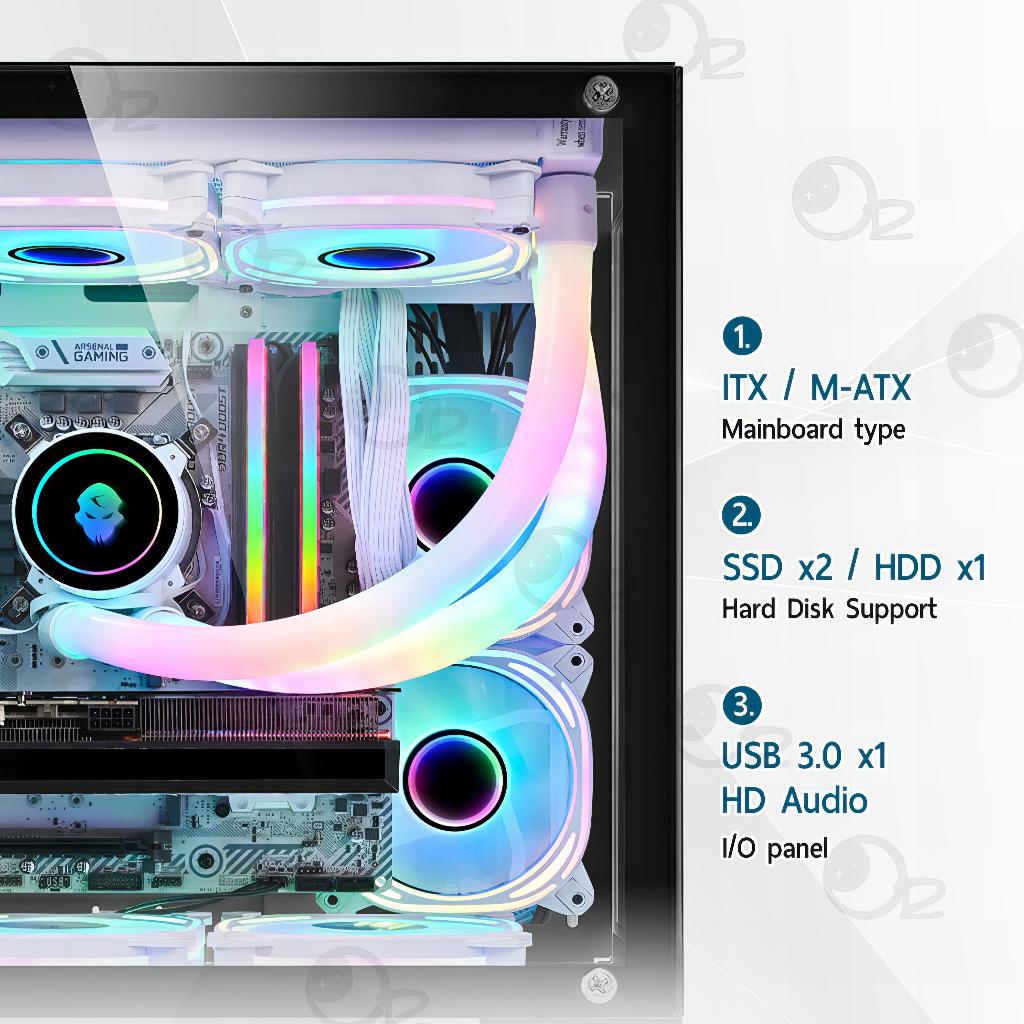 รับประกัน 1 ปี – เคสคอมพิวเตอร์ พร้อม พัดลม RGB เคสคอม เคสเกมมิ่ง สีดำ ...