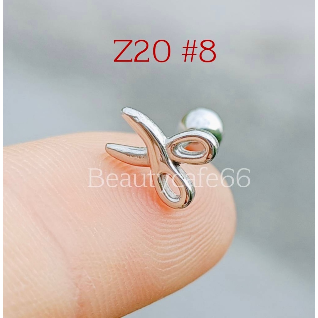 Z20 จิวปีกหู Helix Lope Flat ก้าน 0.8*6 mm. สแตนเลสแท้เนื้อเงา Stainless 316L | Shopee Thailand