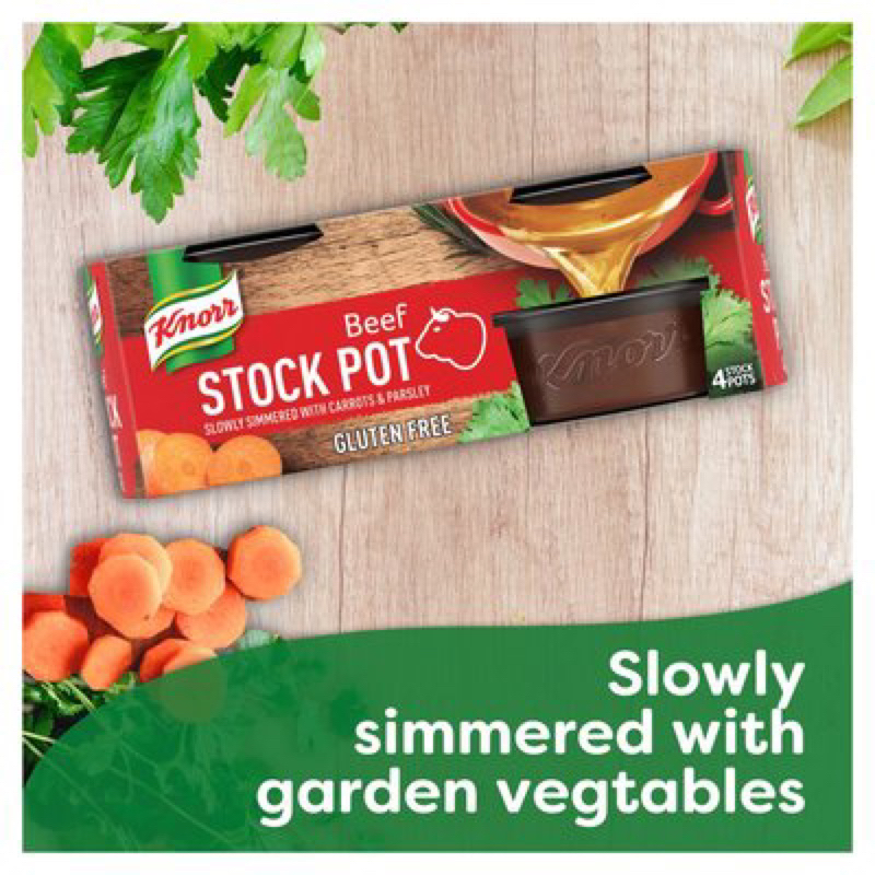 Knorr Stock Pot Beef คนอร์ สต็อกพอท เนื้อ 28กรัม นำเข้า กลูเต้นฟรี ...